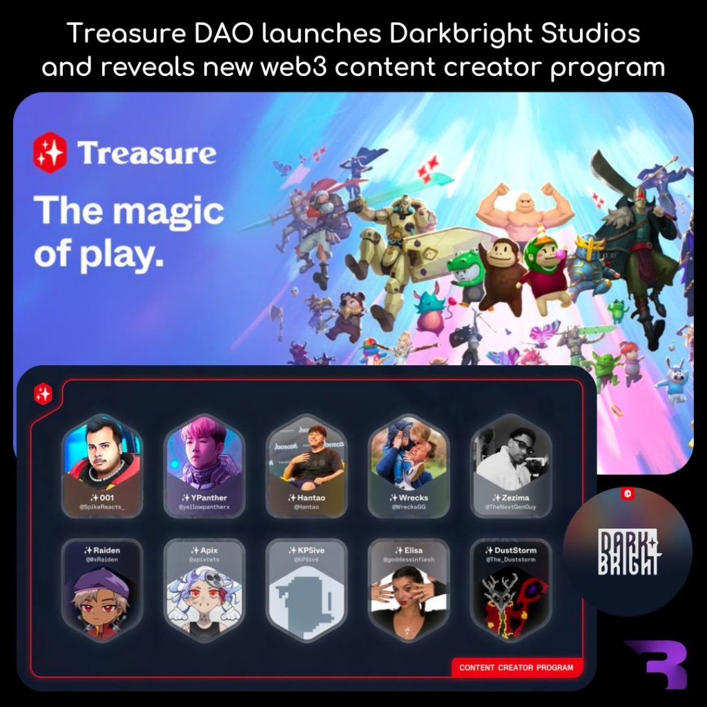 Treasure DAO Launches Darkbright Studios and Reveals New Web3 Content Creator Program | RE3W.IO