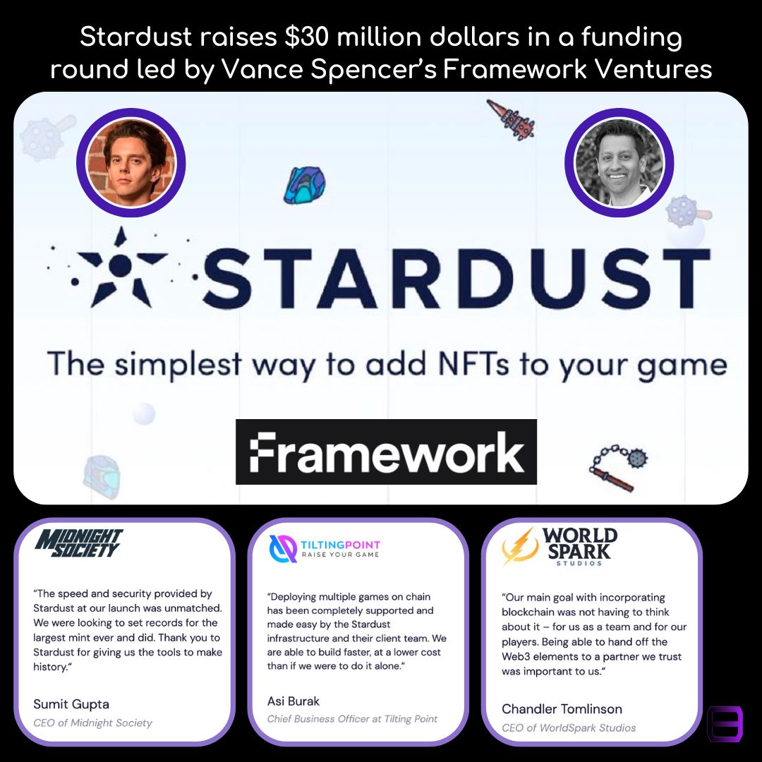 Stardust Raised $30M In Funding Round Led By Vance Spencer’s Framework ...
