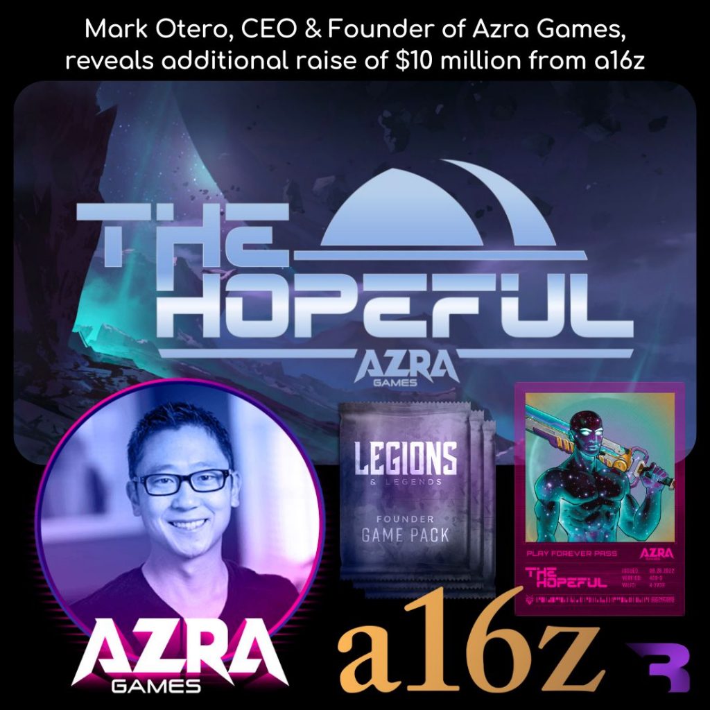 Mark Otero, CEO & Founder of Azra Games, Revealed Additional Raise of $10 Million From a16z ...