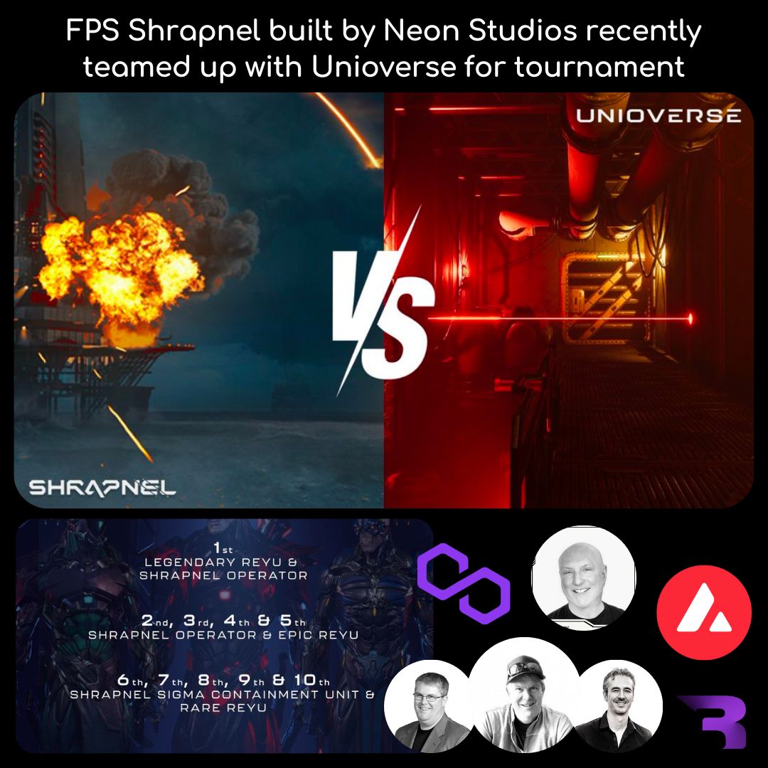 FPS Shrapnel Built By Neon Studios Recently Teamed Up With Unioverse For Tournament | RE3W.IO